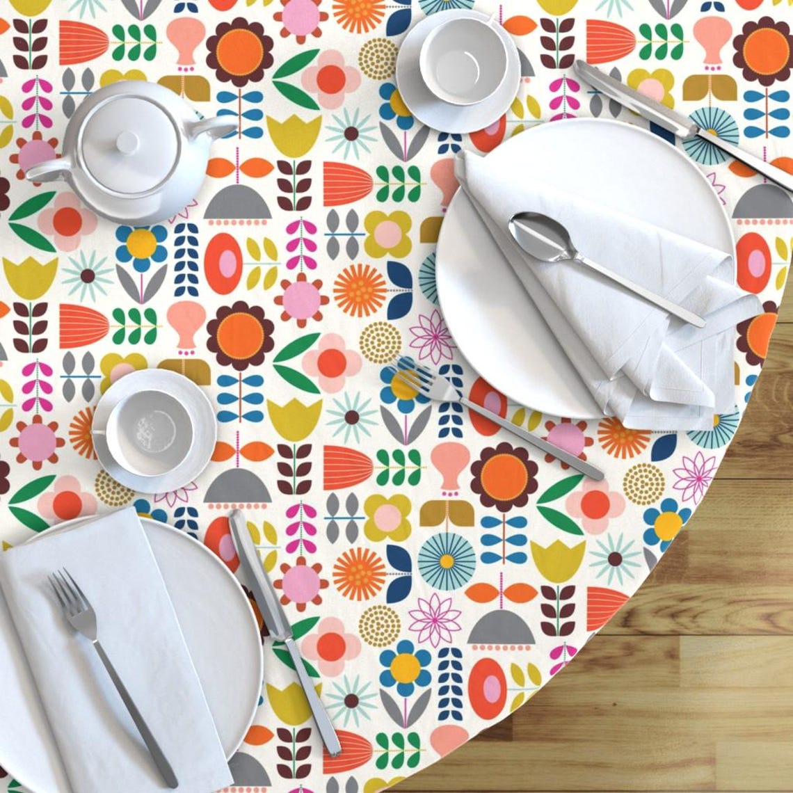 Scandinavian Tablecloth - Mod Scandinavian Garden by Katerhees - Scandi ...