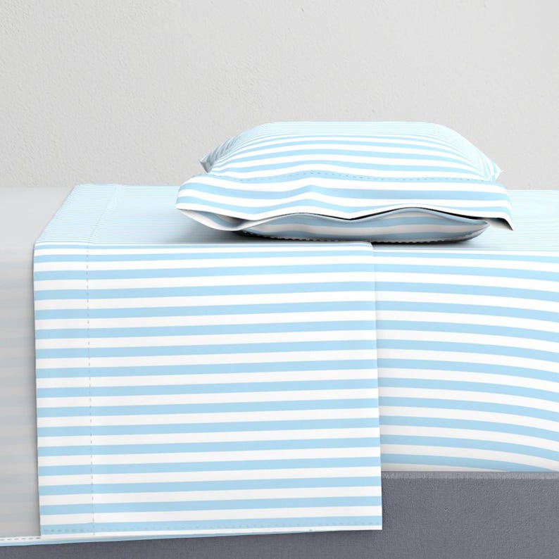 Baby Blue Stripe Sheets - Light Blue Stripe by Littlemisscrow - Pastel ...