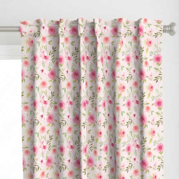 Cabbage Rose Curtain - Etsy