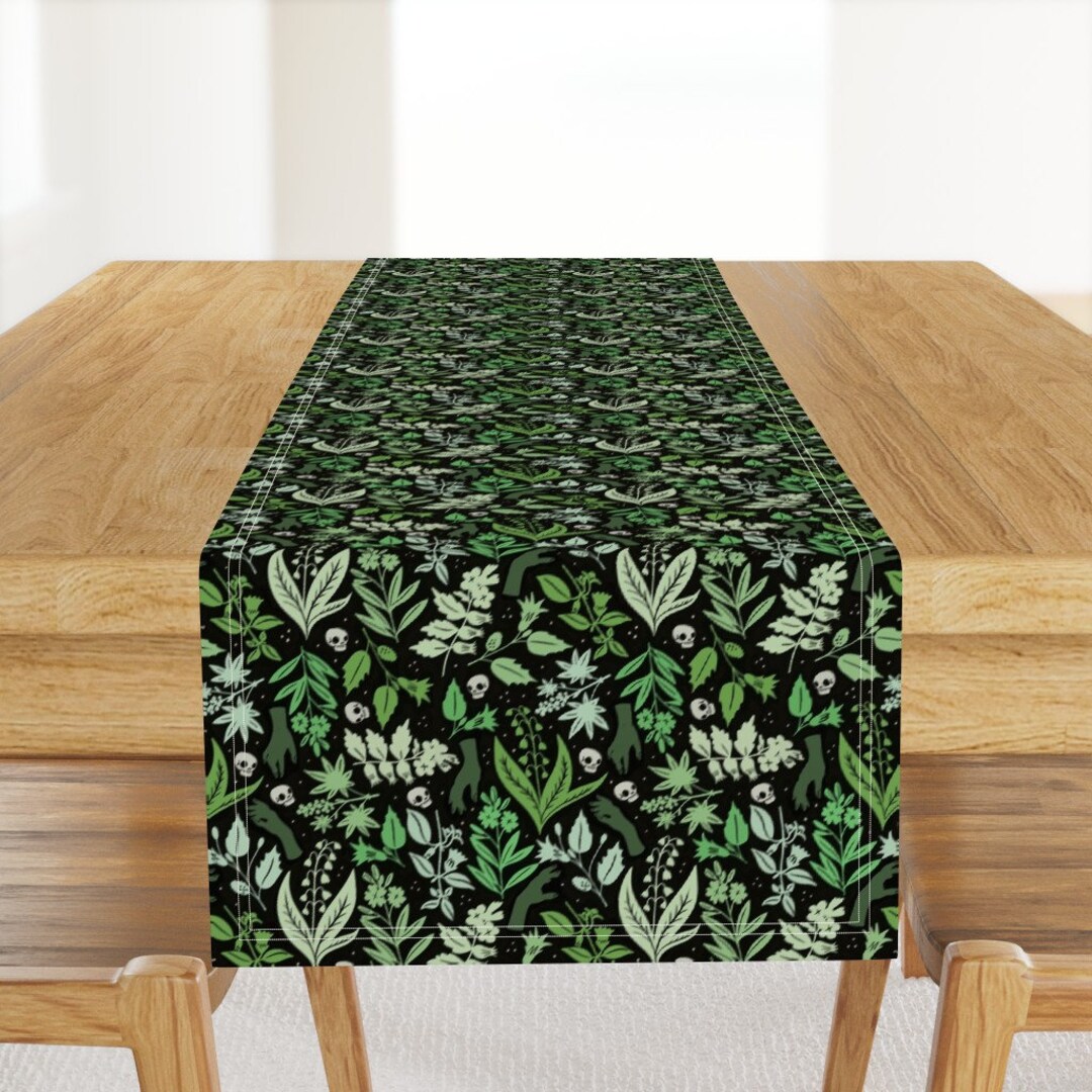 Absinthe Table Runner Poisonous Flowers by Anda Witch Botanical Spells ...