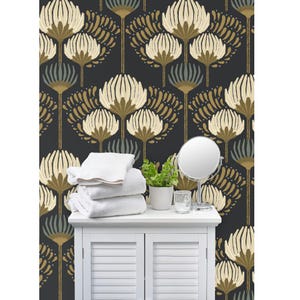 Hollywood Regency Non-pasted Wallpaper - 1920 Blossom Floral by Nancy ...
