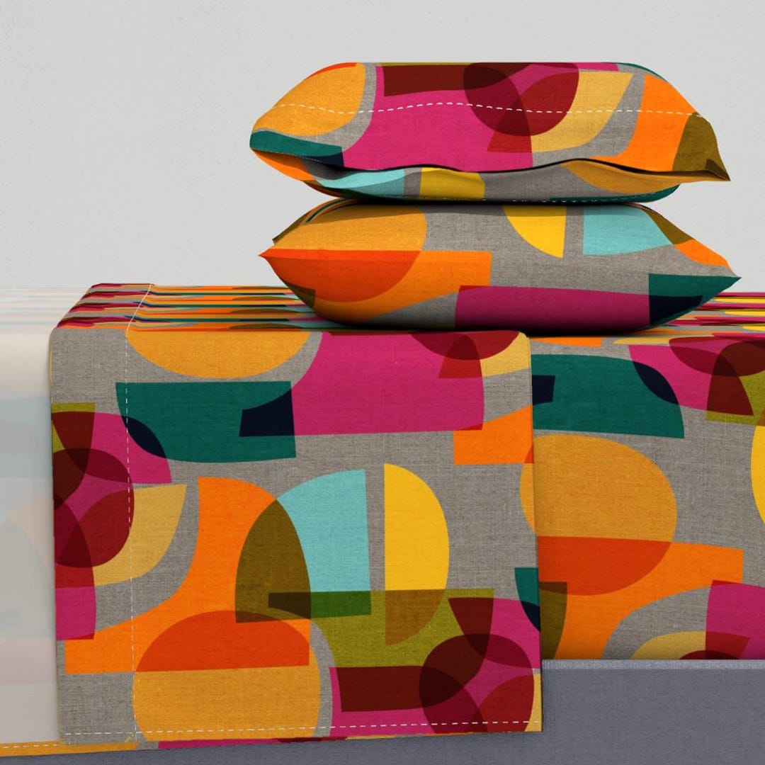 Midcentury Modern Sheets - Kaleidoscope by Ceciliamok - Bright ...