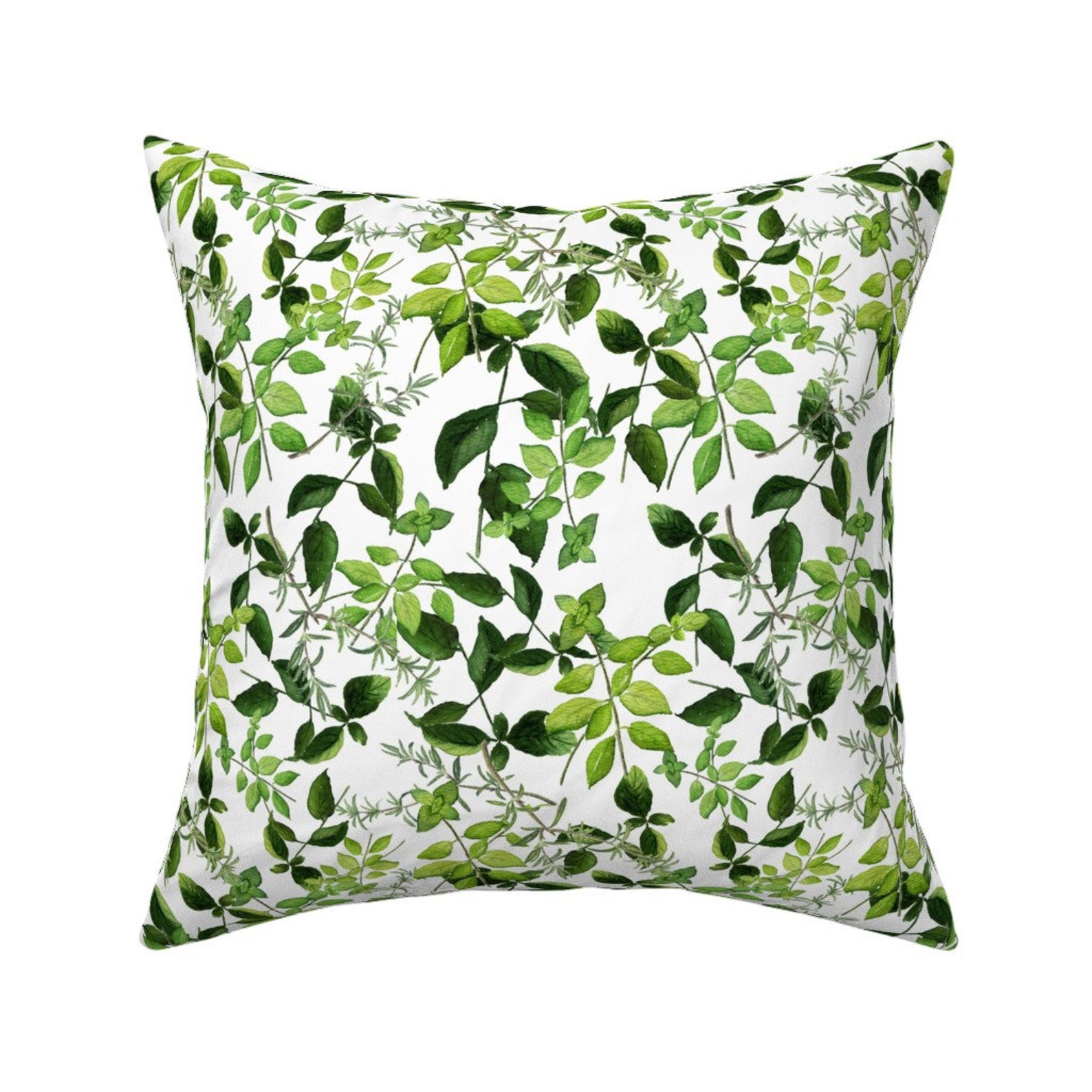Botanical Garden Throw Pillow Herb Garden by Sweetseasonsart - Etsy