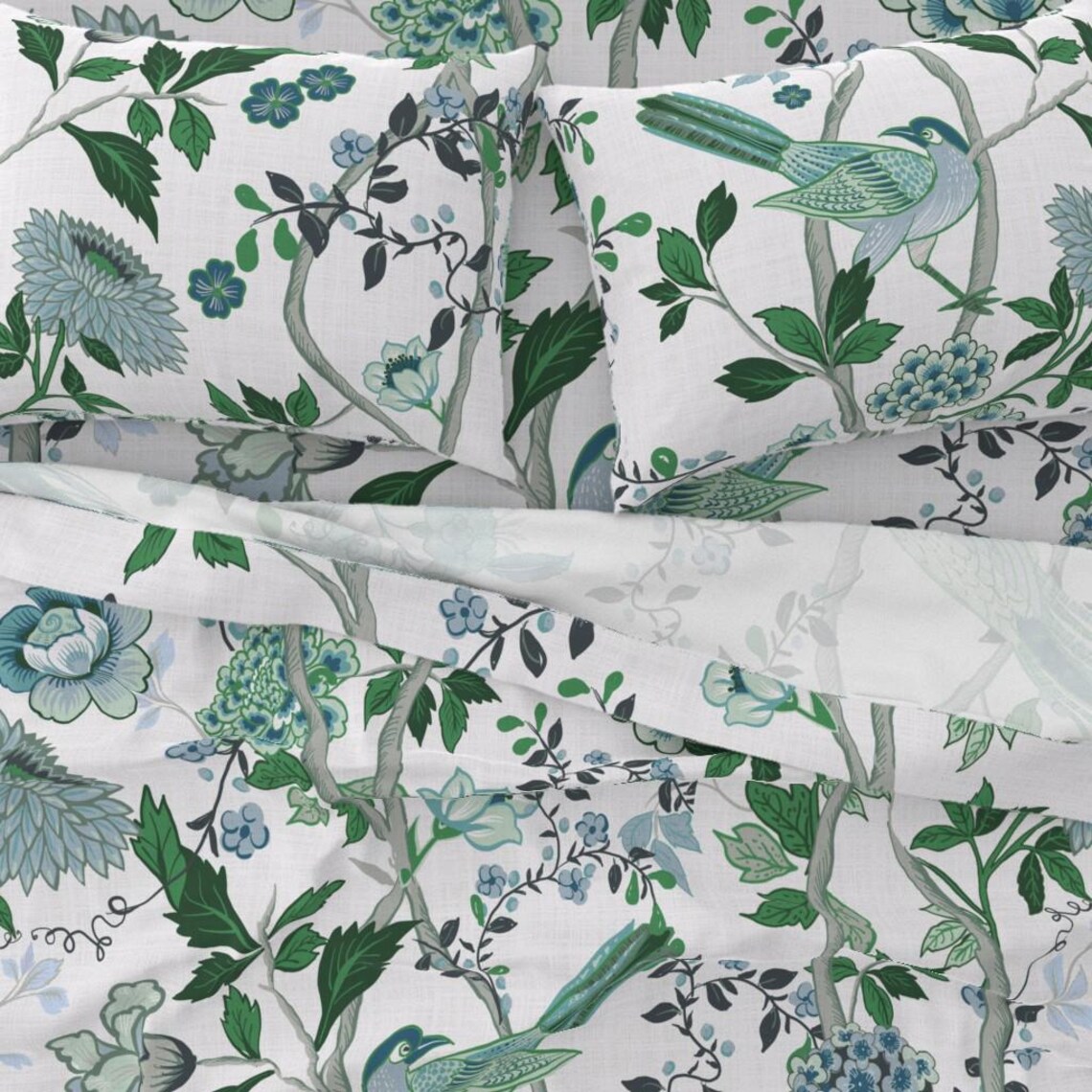Traditional Sheets - Chinoiserie Peacock by Chrissyink - Chinoiserie ...