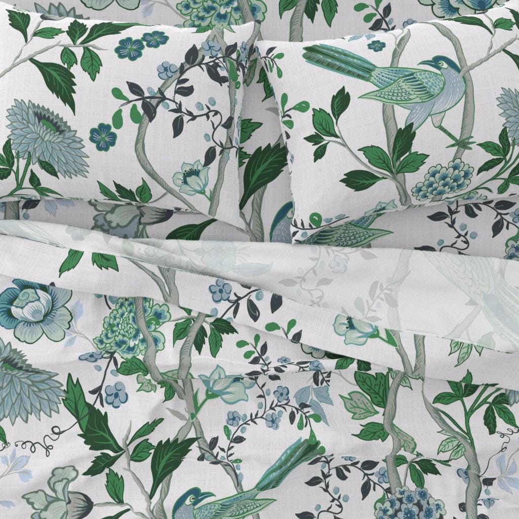 Traditional Sheets - Chinoiserie Peacock by Chrissyink - Chinoiserie ...