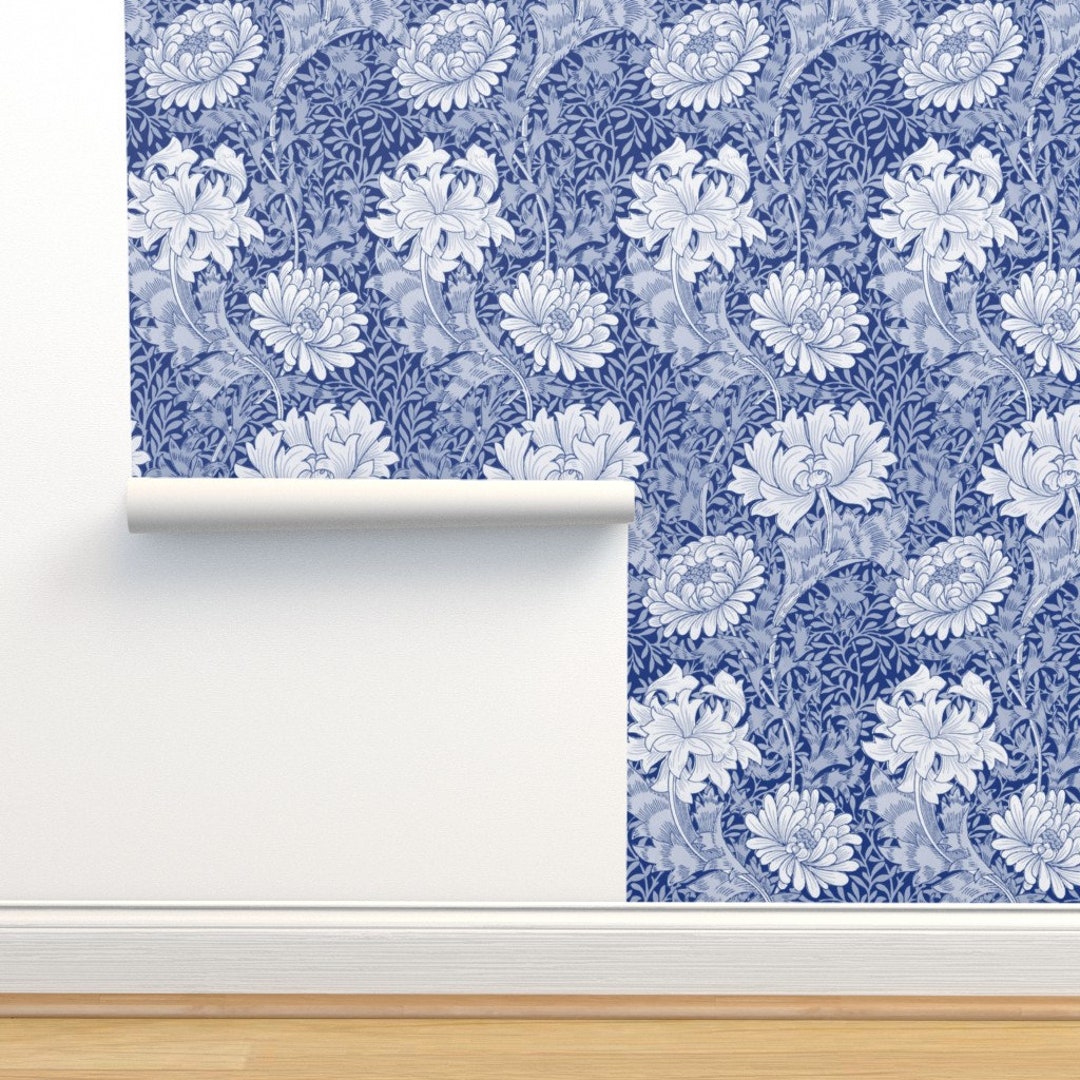 Antique Commercial Grade Wallpaper William Morris Chrysanthemum by ...