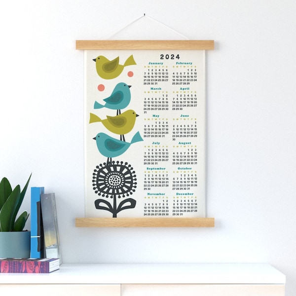 Retro Mod Wall Calendar - Etsy