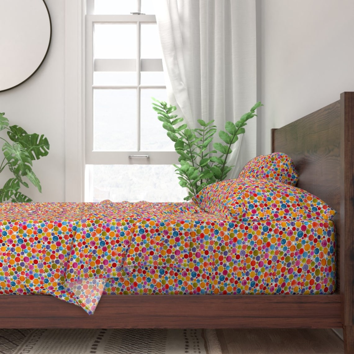 Rainbow Polka Dots Sheets Going Dotty Pattern by - Etsy