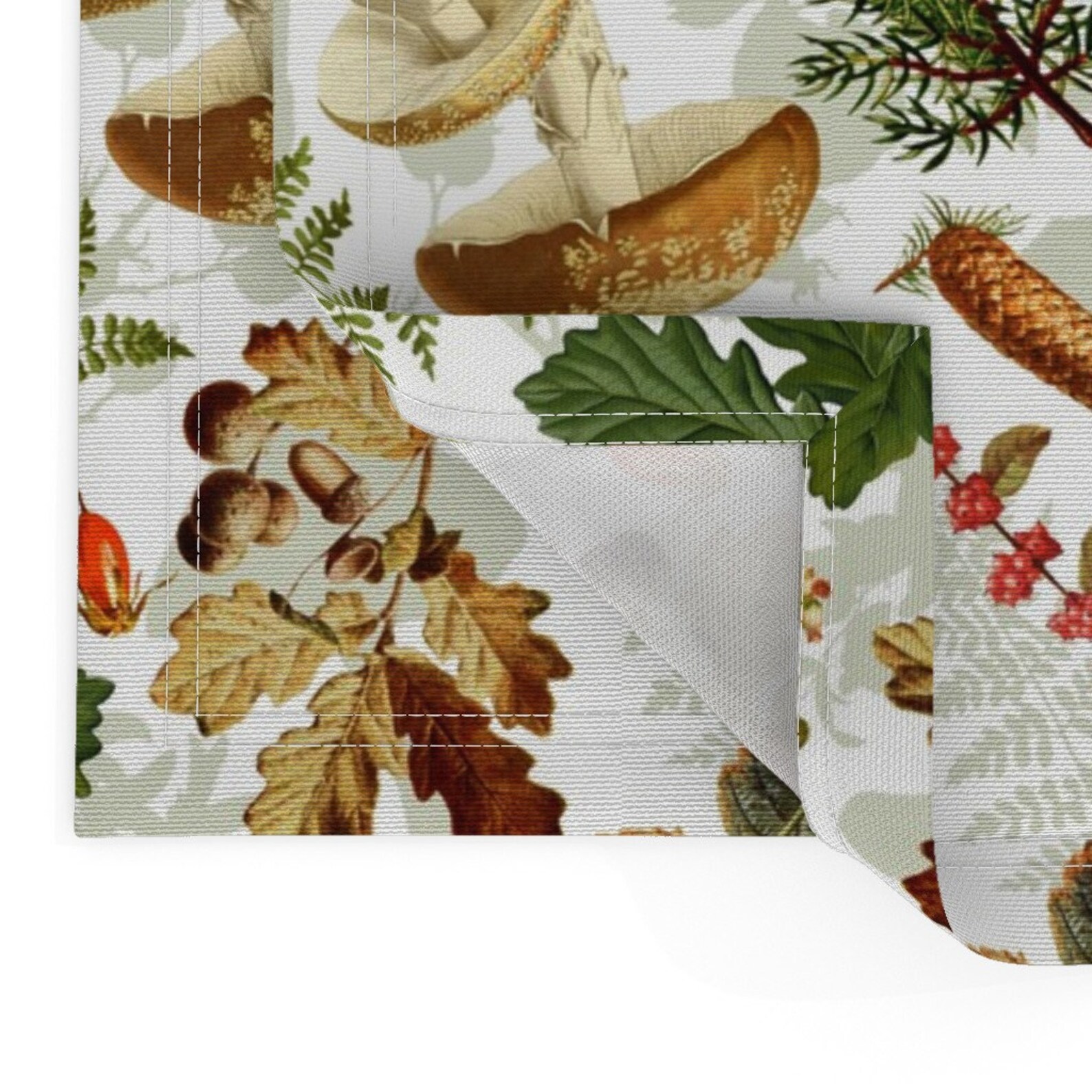 Mushrooms Placemats set of 2 Thanksgiving in the Forest - Etsy