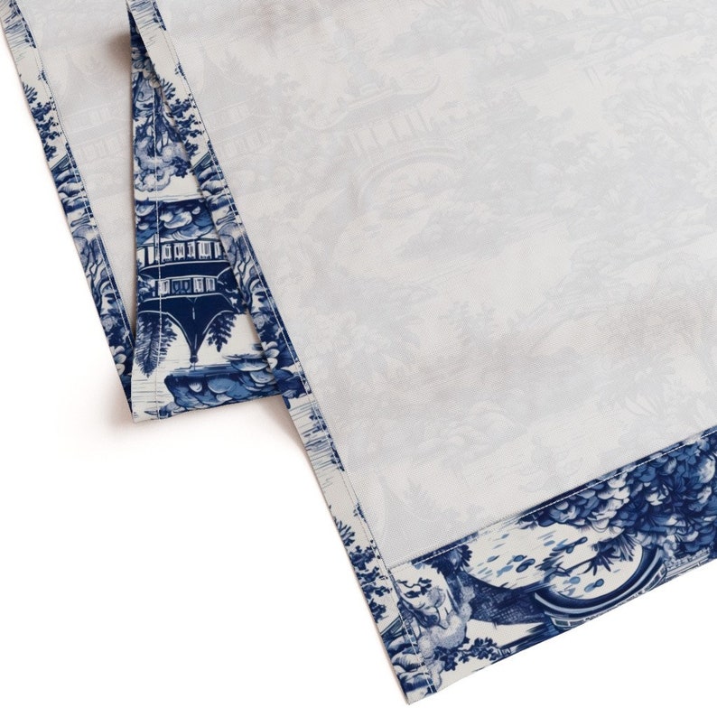 Chinoiserie Curtain Panel - Pagoda Asian Art Tea House Traditional ...