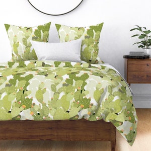 Cacti Print Duvet Cover Cactus Garden by Alison_janssen Southwest ...