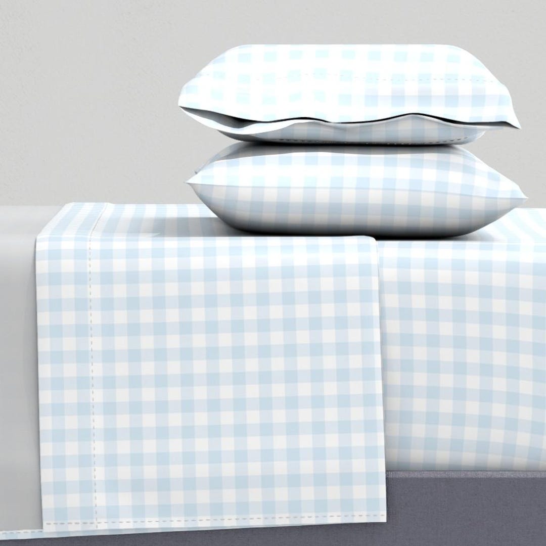 Soft Baby Blue Sheets - Cottagecore Gingham by Erin__kendal - Preppy ...