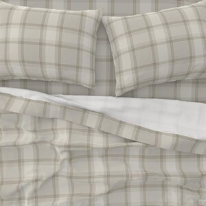 Beige Plaid Sheets - Light Tan Plaid by Laura_nisbet_art - Rustic ...