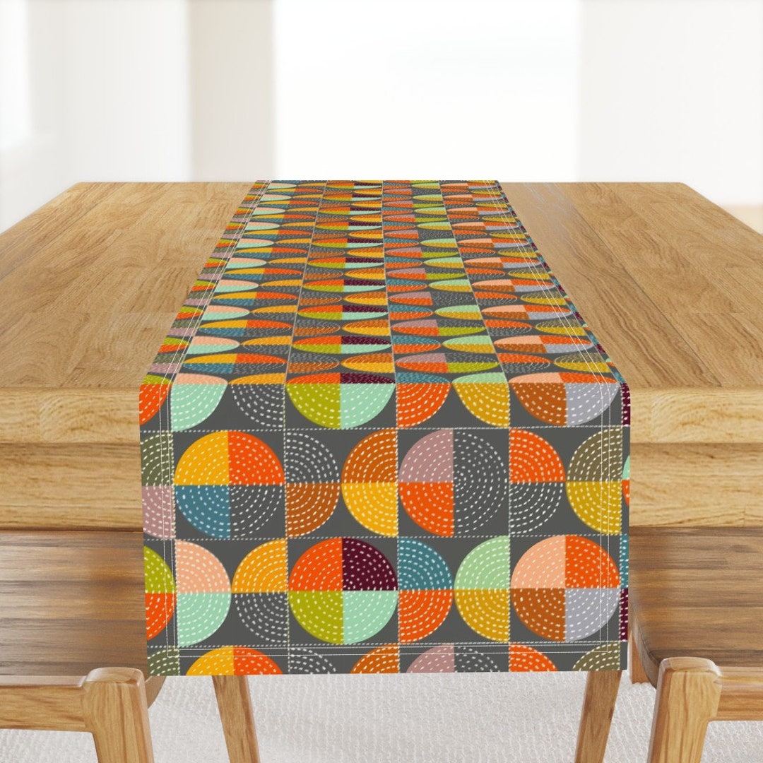 Mid Century Modern Table Runner Patchwork by Michelle_luu Geometric ...