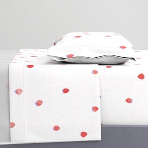 Cottage Strawberries Sheets - Watercolor Strawberry by Friztin - Fruit ...