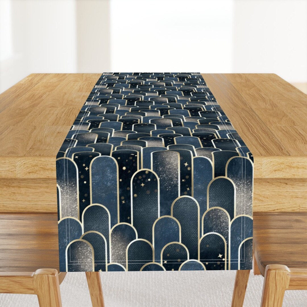Abstract Arches Table Runner Art Deco by Perrinphilippa Geometric ...