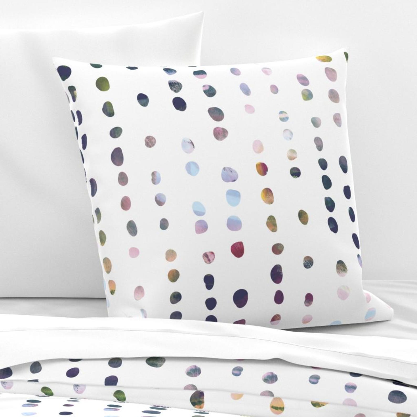 Modern Dots Bedding - Painted Dots by Jenflorentine - Abstract Stripes ...