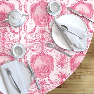 Romantic Pink Rococo Tablecloth - Pink Dawn Rococo by ...
