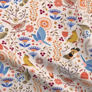 Birds Duvet Cover Birds Eating Berries Watching by - Etsy