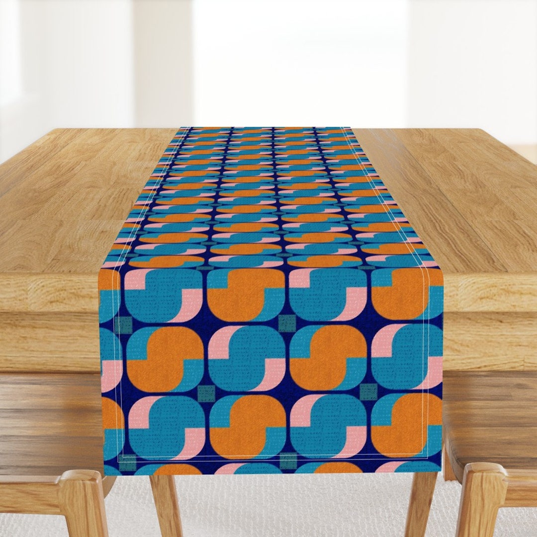 Midcentury Mod Table Runner Bold Seventies Minimalist by Ottomanbrim ...