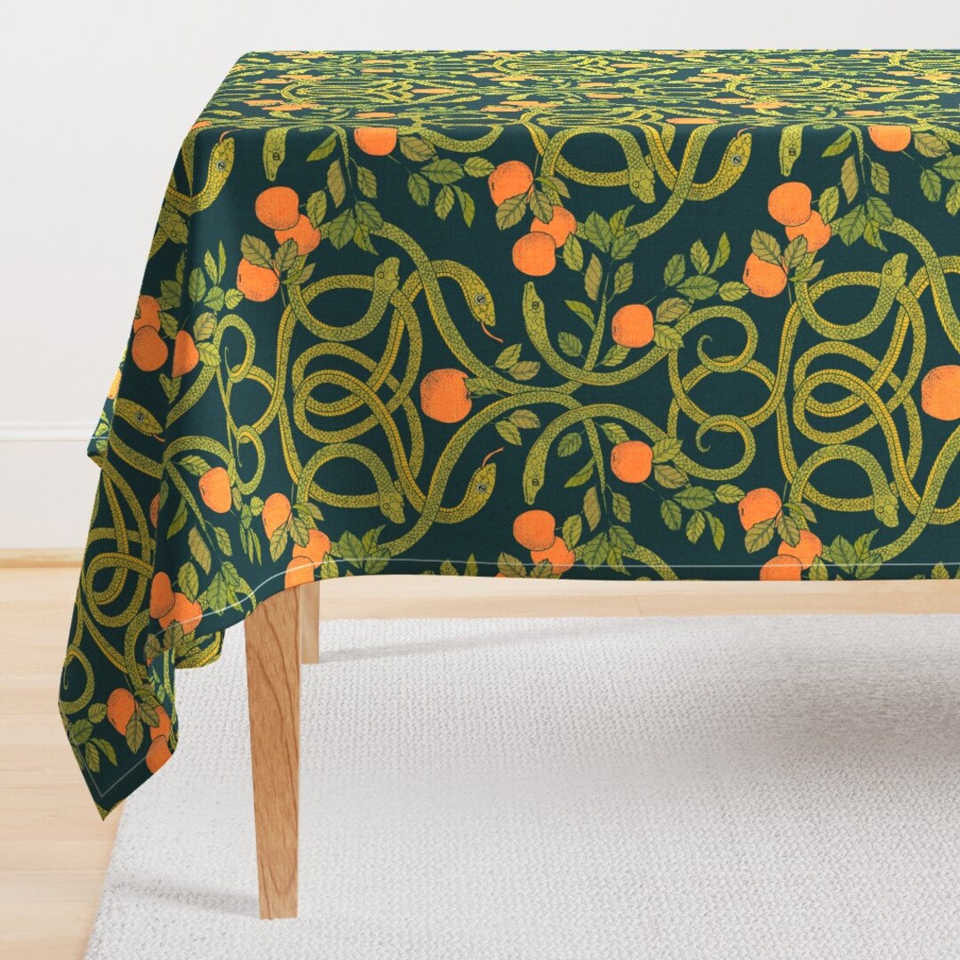 Garden of Eden Tablecloth Serpents and Apples by Ceciliamok Serpents ...