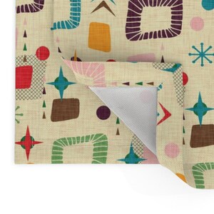 Retro 1950s Placemats (set of 2) - 1950s Atomic Pattern Small by Bruxamagica - Mod Atomic Mid ...