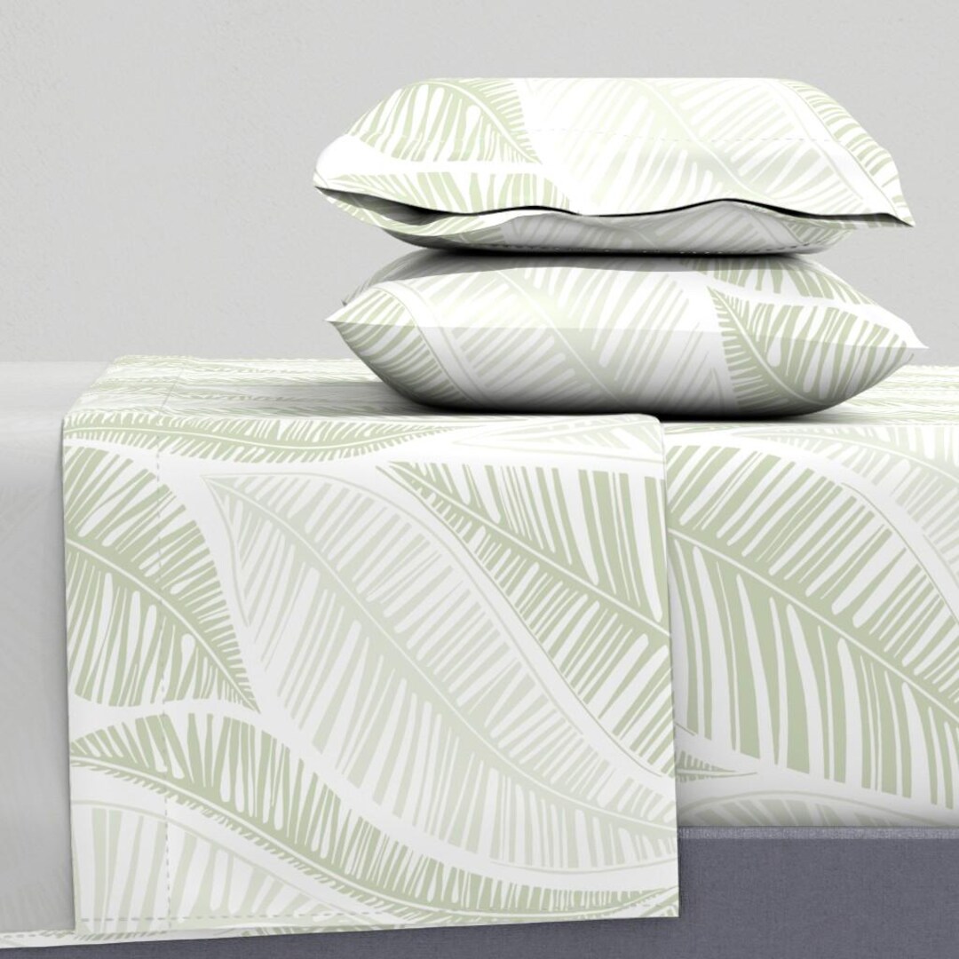 Palm Jungle Sheets - Palm Leaves by Krystinmann - Botanical Tropical ...