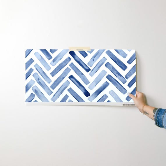 Blue Chevron Wallpaper