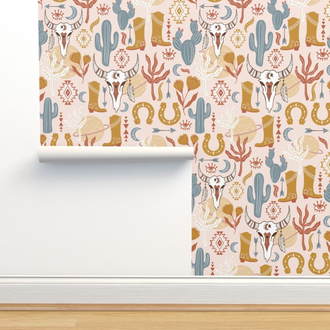 Southwestern Non-pasted Wallpaper Boho Rustic Country - Bohemian Home ...