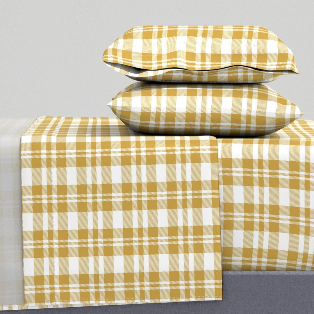 Yellow Plaid Sheets Hygge Plaid by Selmacardoso Farmhouse - Etsy