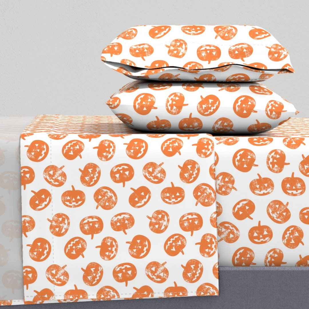 Orange Pumpkins Sheets Jack-o'lantern Pumpkins by - Etsy