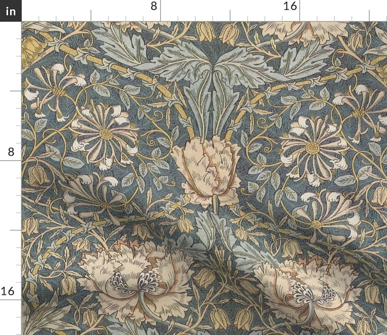 Floral Damask Curtain Panel - Victorian Vintage Style Edwardian Custom ...