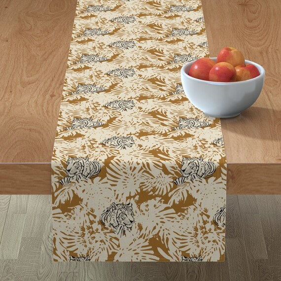 Tiger Table Runner Hammah Jungle by Holli_zollinger | Etsy
