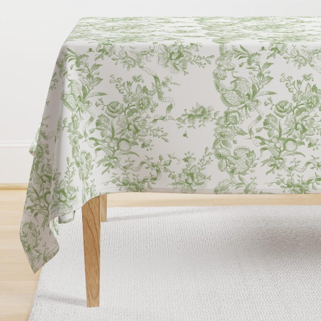Victorian Toile Tablecloth - Bronwyn Toile by Lilyoake - Romantic ...