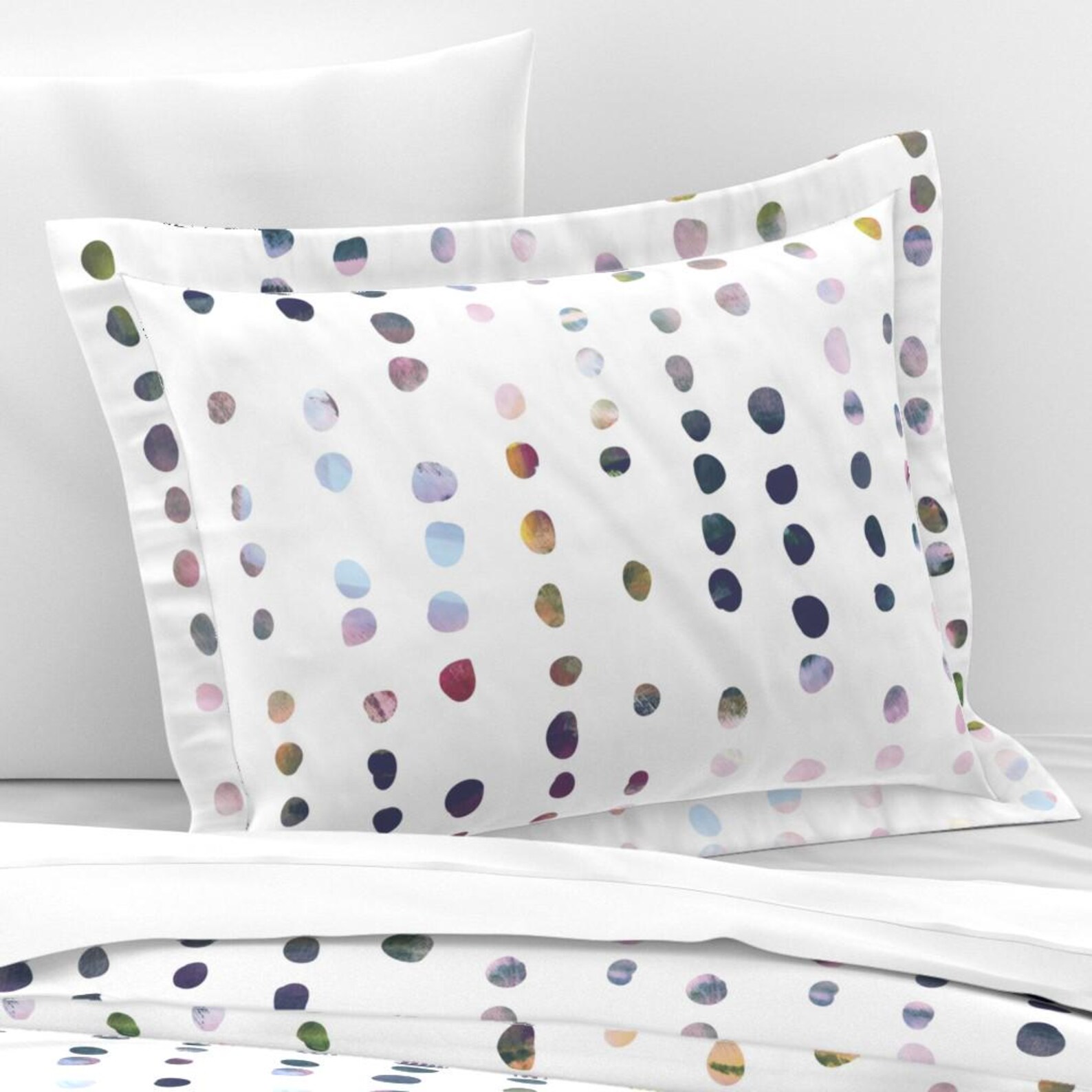 Modern Dots Bedding - Painted Dots by Jenflorentine - Abstract Stripes ...
