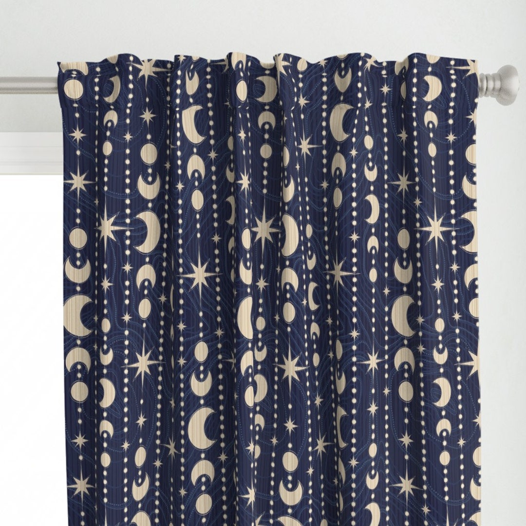 Celestial Curtain Panel Stars and Moons by Mariliineira Garland ...