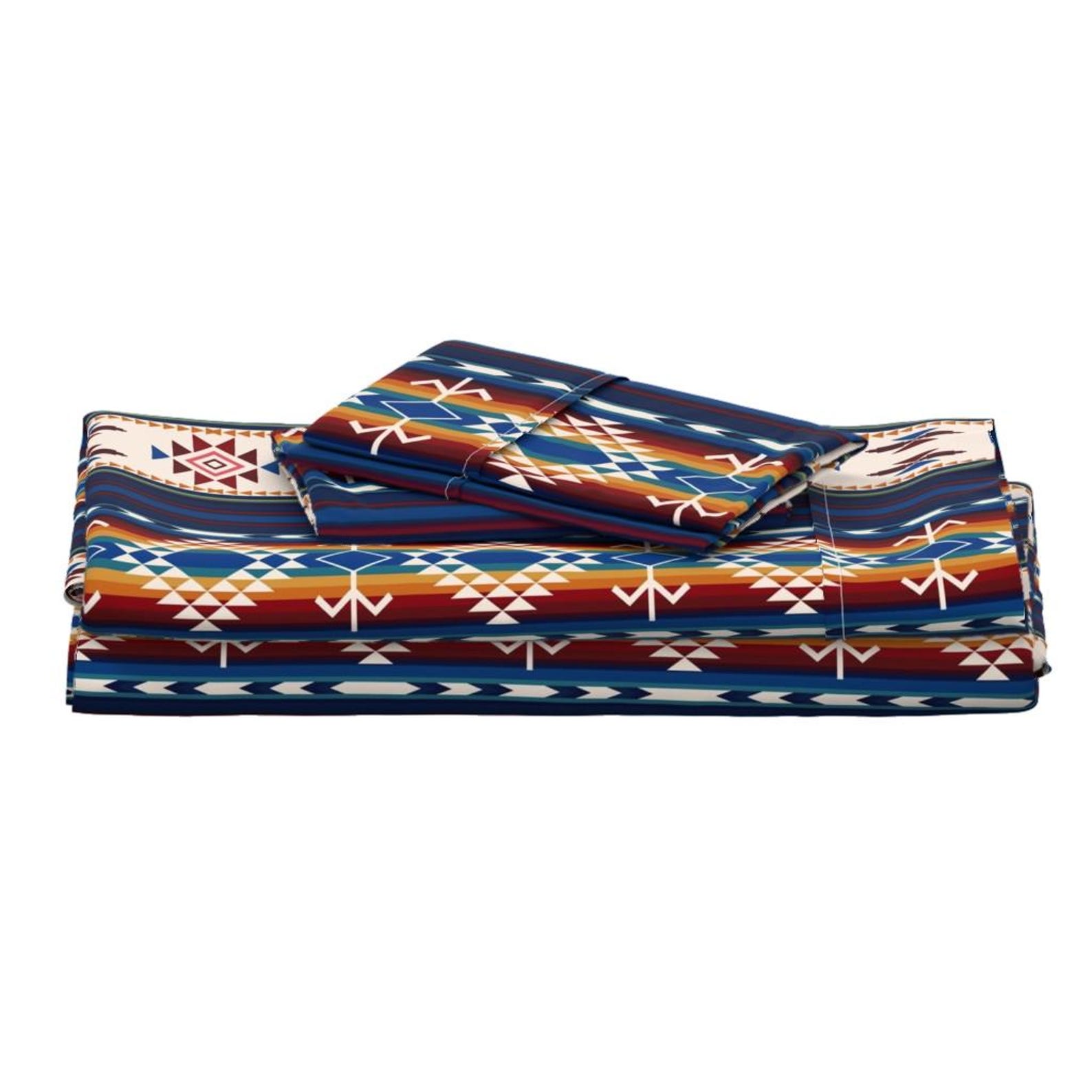 Western Bold Stripe Sheets - Native American Stripes by Capricornsun ...