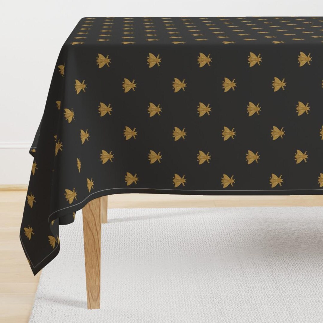 Gold Bee Tablecloth - Napoleonic Bees Faux Gilt by Peacoquettedesigns ...