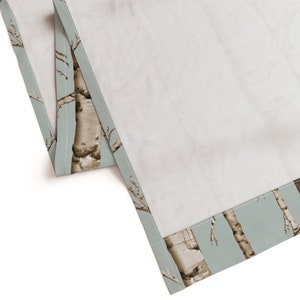 Rustic Trees Curtain Panel - Birch Grove in Overcast by ...