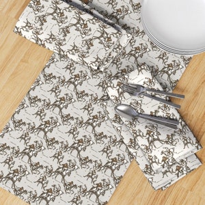 Equestrian Table Runner - the Field Sepia by Shellyturnerdesigns - Polo ...