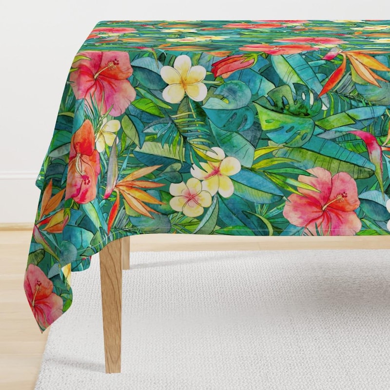 Tropical Plant Tablecloth - Etsy