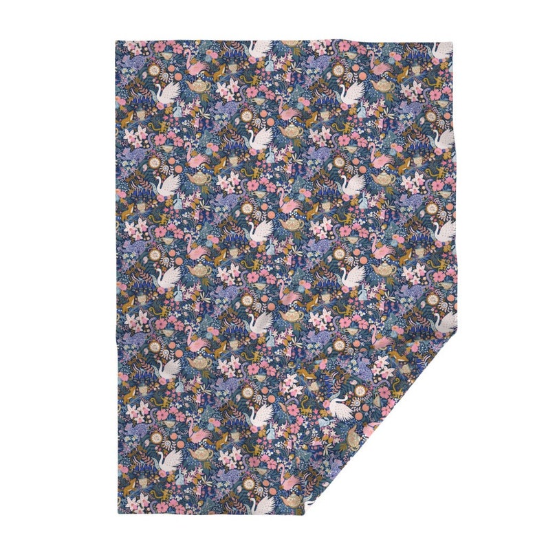 Maximalist Throw Blanket Tea Time at Wonderland by - Etsy