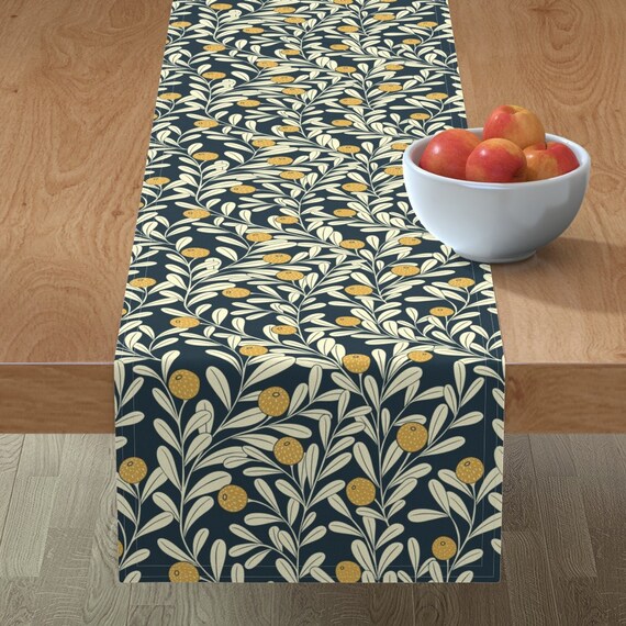 Vines Table Runner Waved Vines And Fruit by handypanda | Etsy