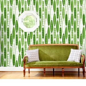 Green Peas Commercial Grade Wallpaper Pod by Spellstone Mid Century ...