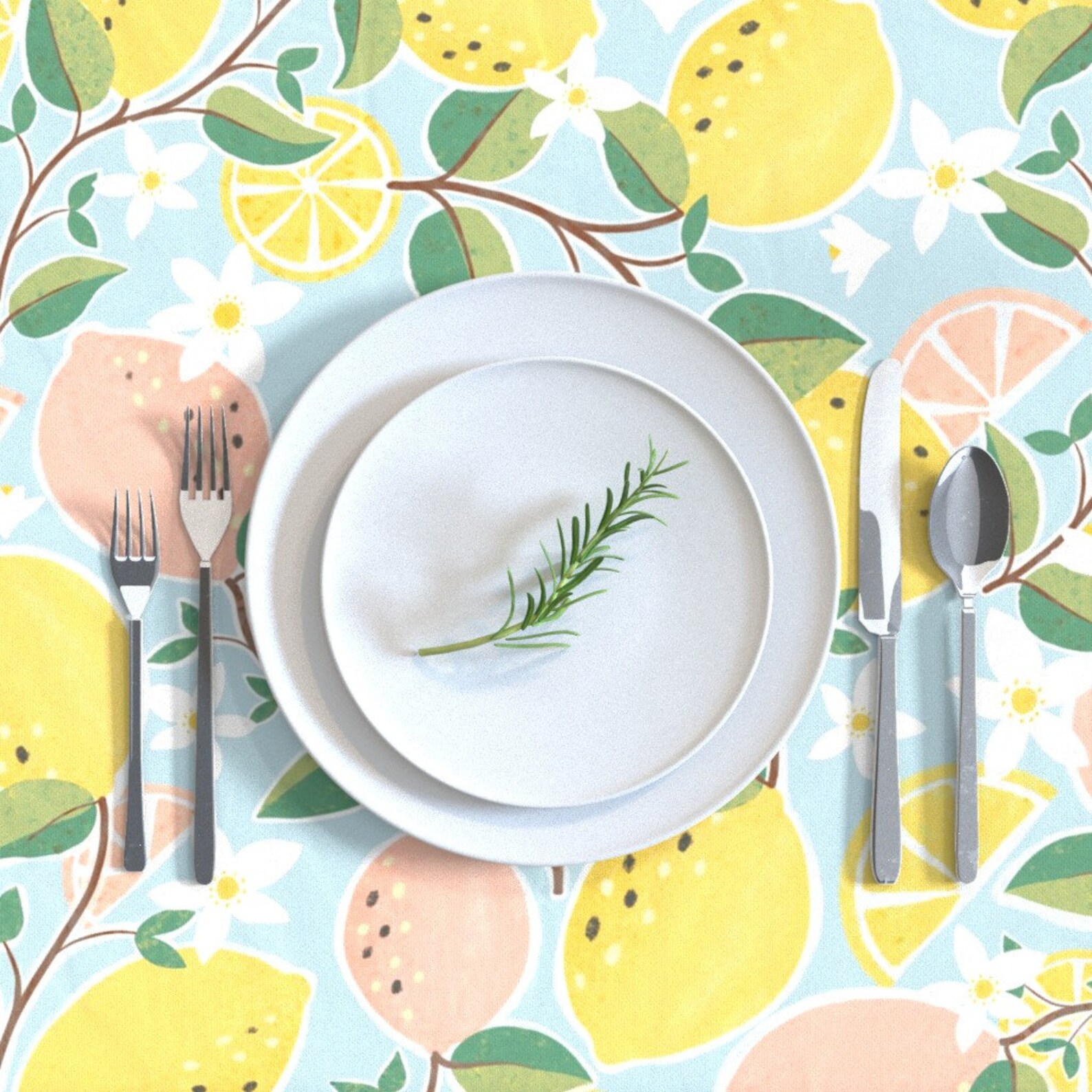 Pastel Citrus Tablecloth Pink Lemonade by - Etsy