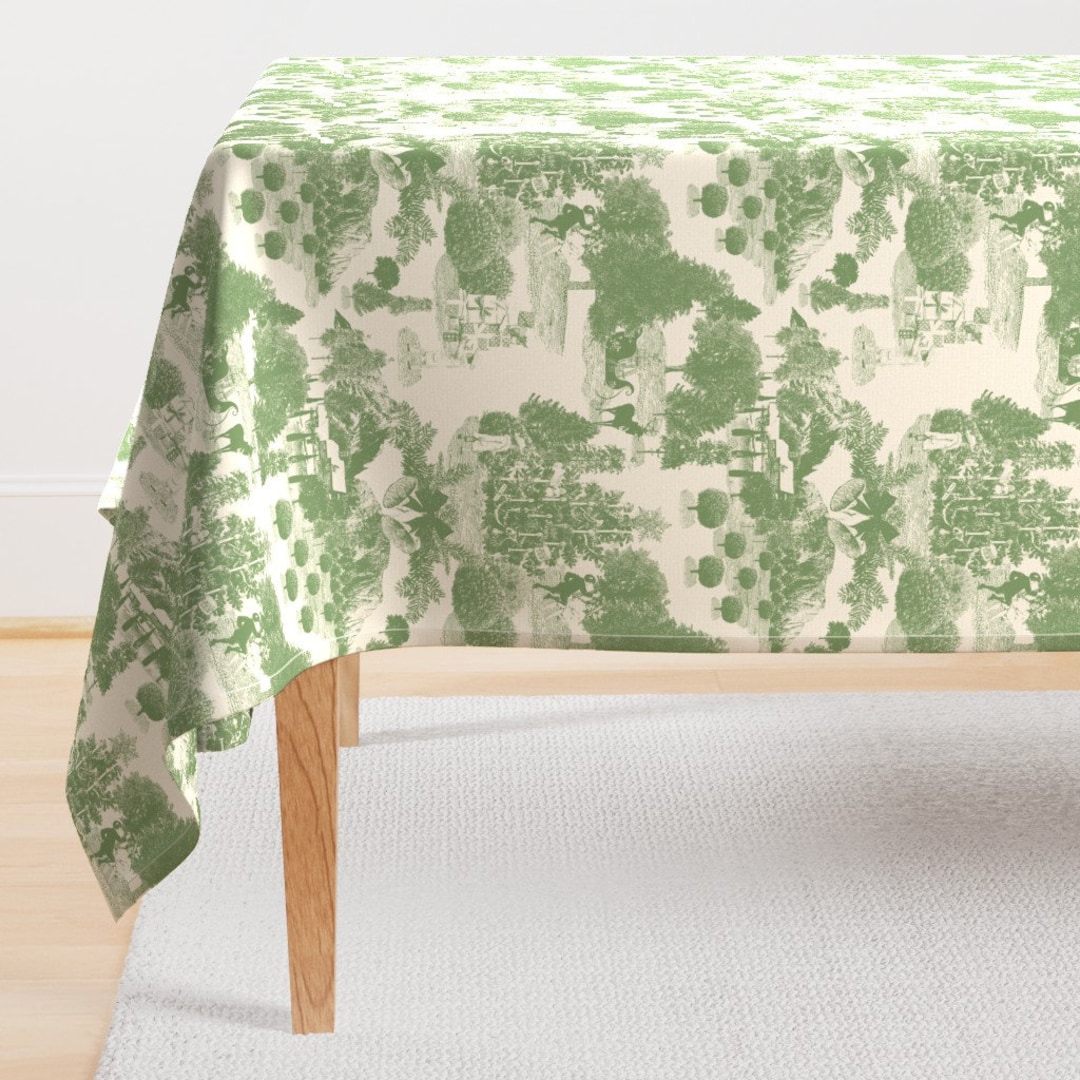 Christmas Toile Tablecloth Winter Wonderland by Dolphinandcondor ...