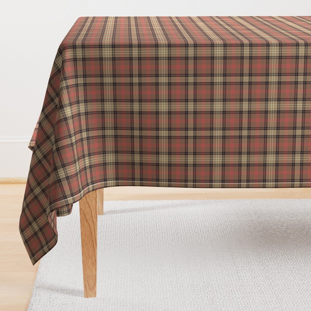 Brown Tartan Tablecloth Ross Hunting Tartan by Weavingmajor Plaid ...