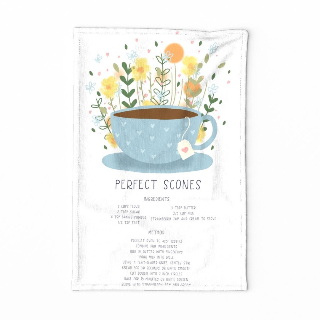 Scones and Tea Tea Towel - Scones and Strawberry Jam by Kathrinlegg ...