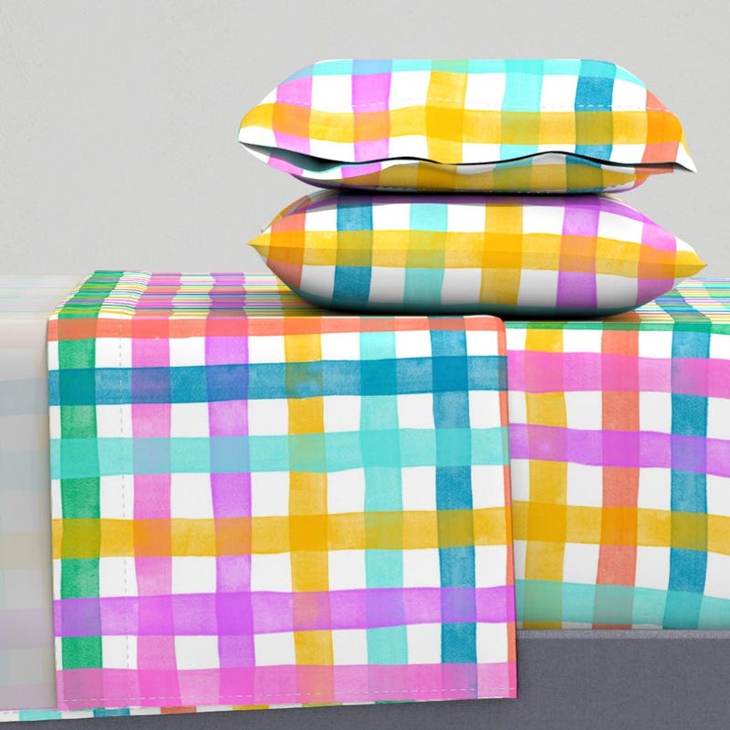 Primary Color Plaid - Etsy