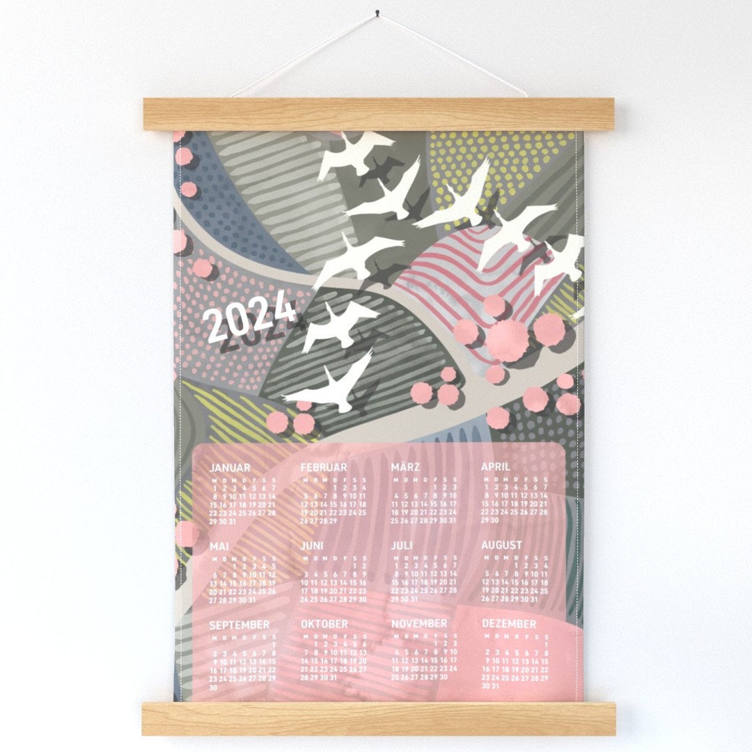 2024 Calendar Wall Hanging 2024 Calendar Flight of Geese by Marketa ...
